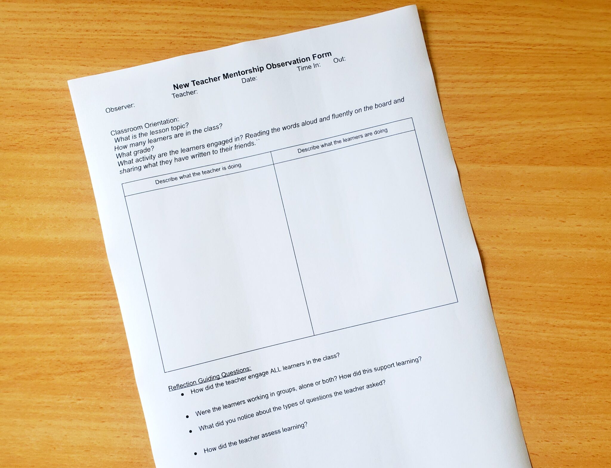 Process For Supporting New Teachers - Seeds for Teachers